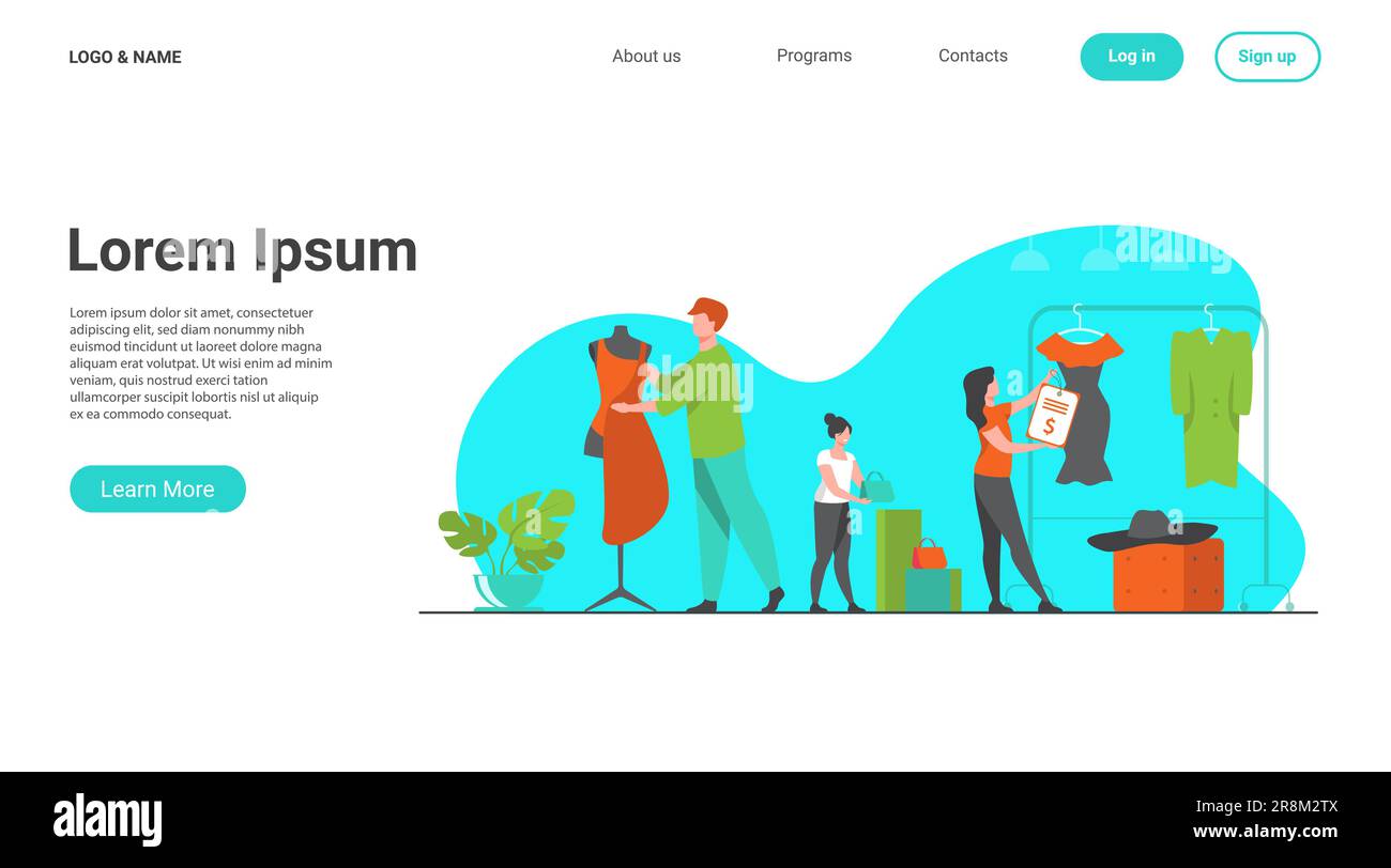 Trendy boutique interior Stock Vector Images - Alamy