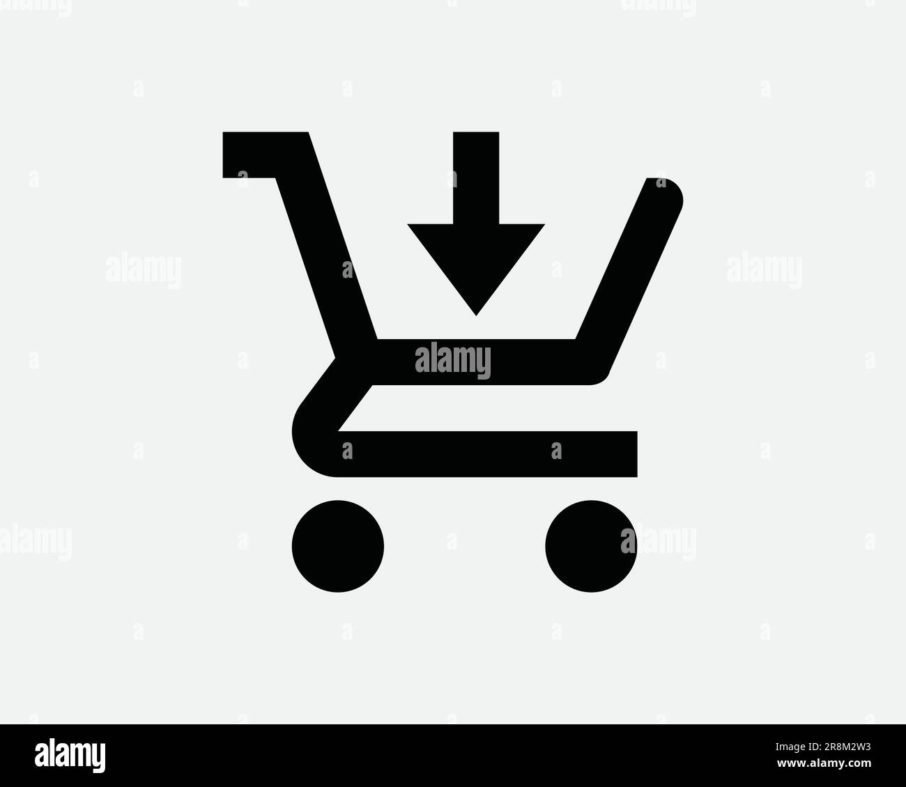 Purchase Cart Arrow Icon. Down Download Insert Shopping Trolley ...
