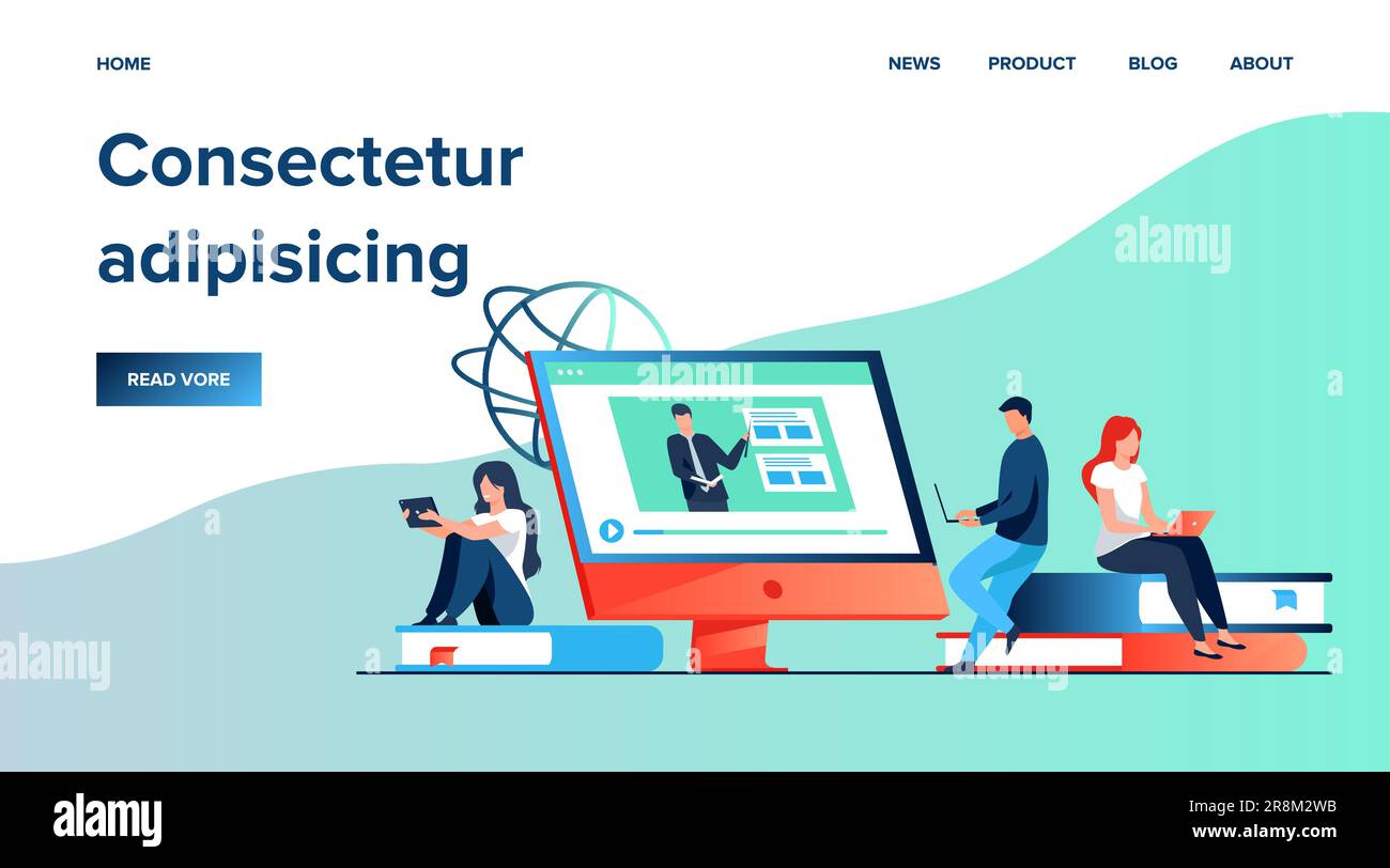 Guy student watching online Stock Vector Images - Alamy