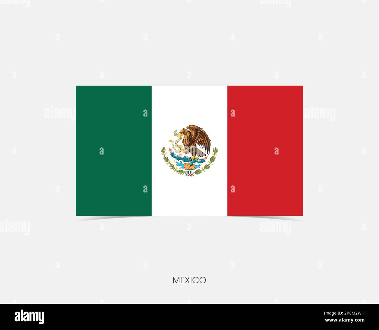 Mexico Rectangle flag icon with shadow Stock Vector Image & Art - Alamy