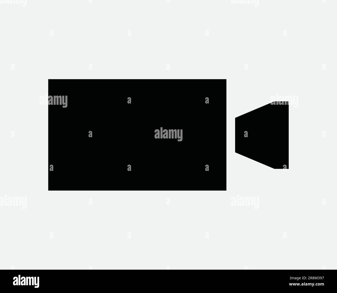 Video Recorder Icon. Film Digital Camera Record Camcorder Media Cinema Movie. Black White Sign ...