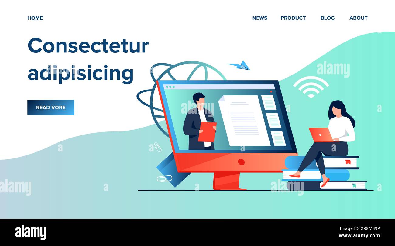 Female student listening webinar online Stock Vector Image & Art - Alamy