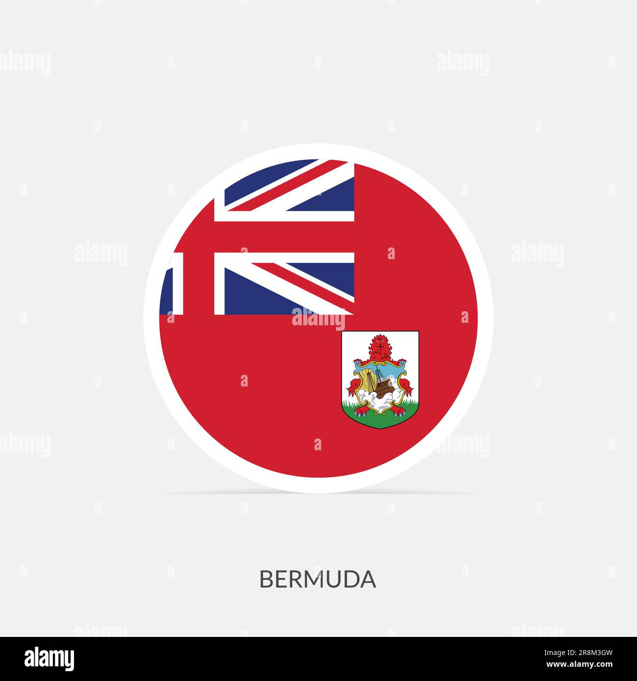 Bermuda round flag icon with shadow Stock Vector Image & Art - Alamy