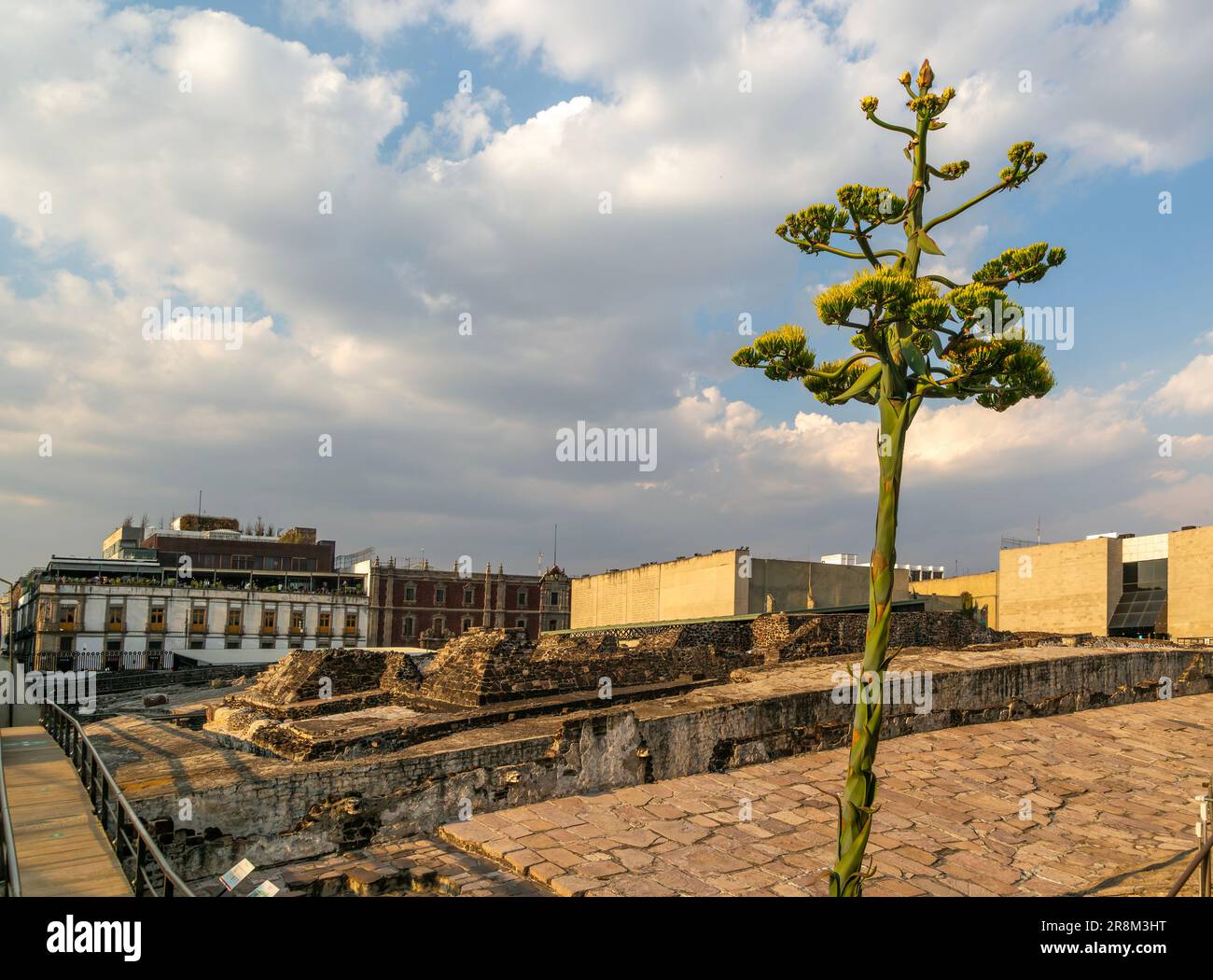 Templo Mayor archaeological site of Aztec capital city of Tenochtitlan ...