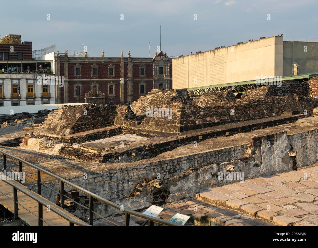 Templo Mayor archaeological site of Aztec capital city of Tenochtitlan ...