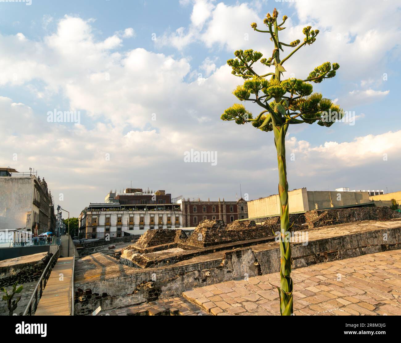 Templo Mayor archaeological site of Aztec capital city of Tenochtitlan ...