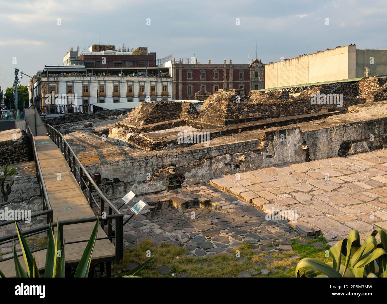 Templo Mayor archaeological site of Aztec capital city of Tenochtitlan ...