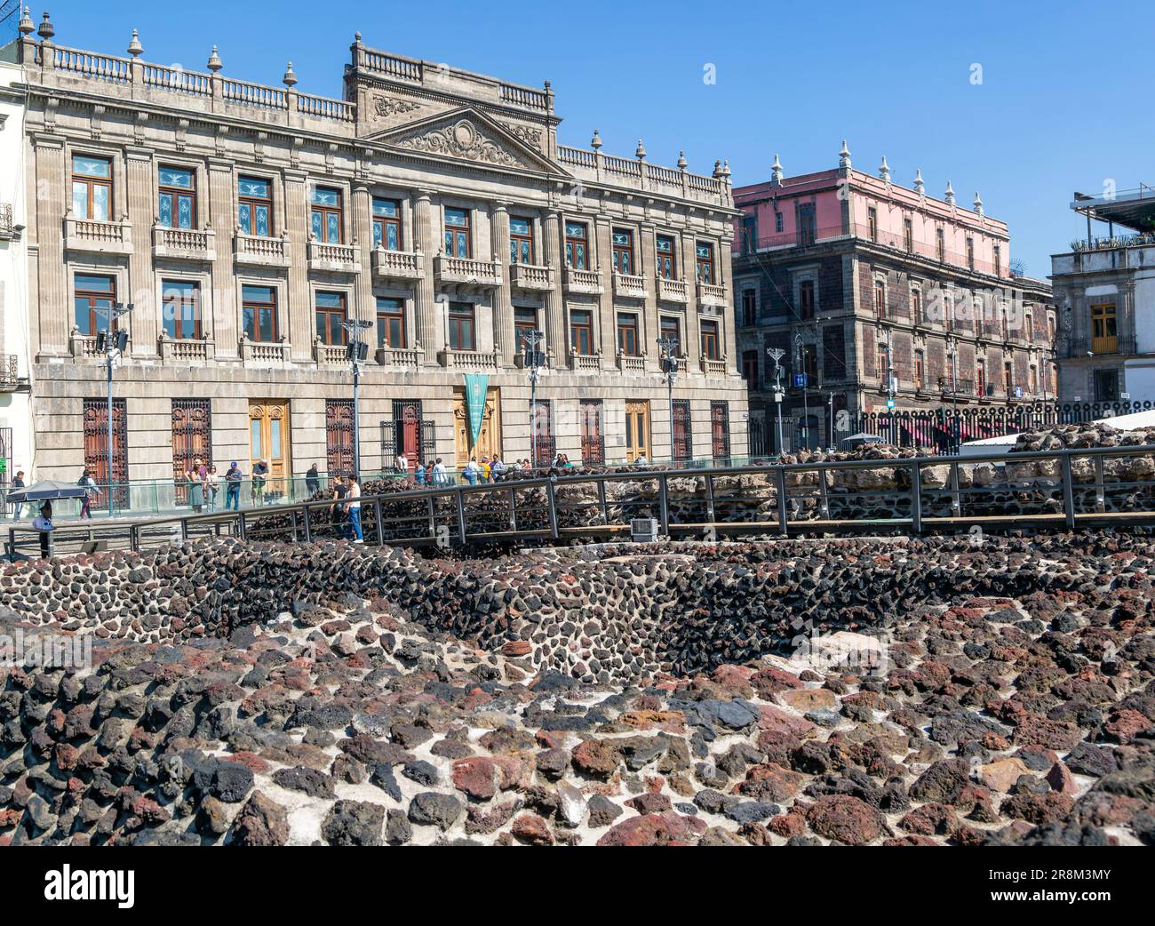 Templo Mayor archaeological site of Aztec capital city of Tenochtitlan ...