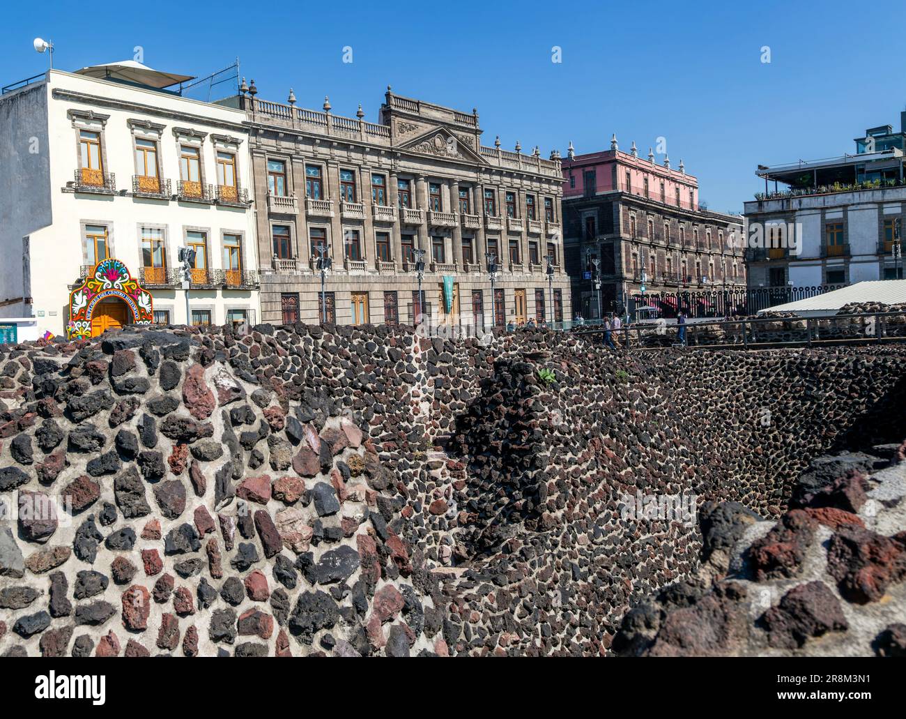 Templo Mayor archaeological site of Aztec capital city of Tenochtitlan ...