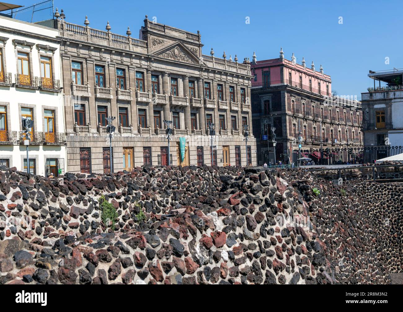 Templo Mayor archaeological site of Aztec capital city of Tenochtitlan ...
