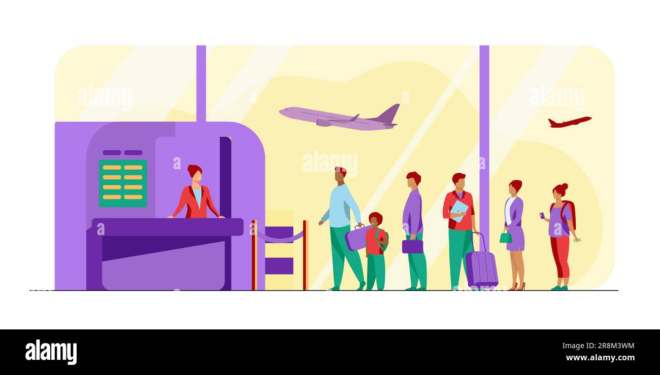 Airport queue vector illustration Stock Vector Image & Art - Alamy Airport queue vector illustration Stock Vector Image & Art - Alamy