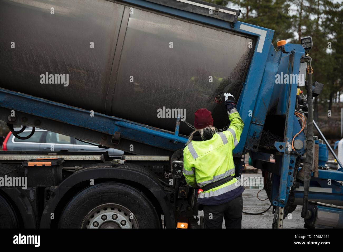 Young female operating machine hi-res stock photography and images - Alamy