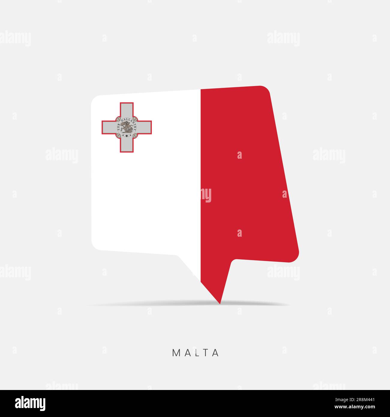 Malta flag bubble chat icon Stock Vector Image & Art - Alamy