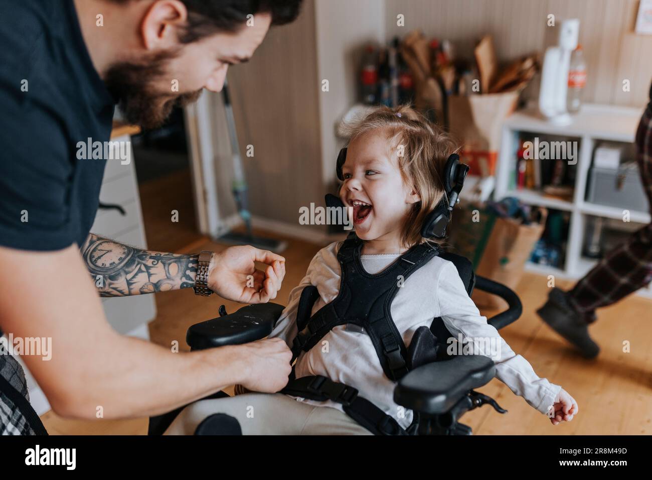 Disabled girl in wheelchair taking hi-res stock photography and images ...
