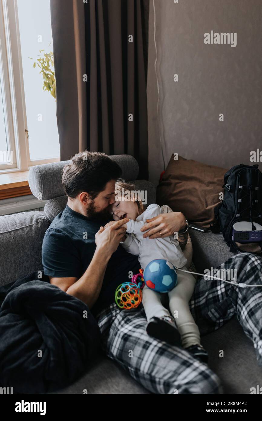 Disabled girl with dad hi-res stock photography and images - Alamy