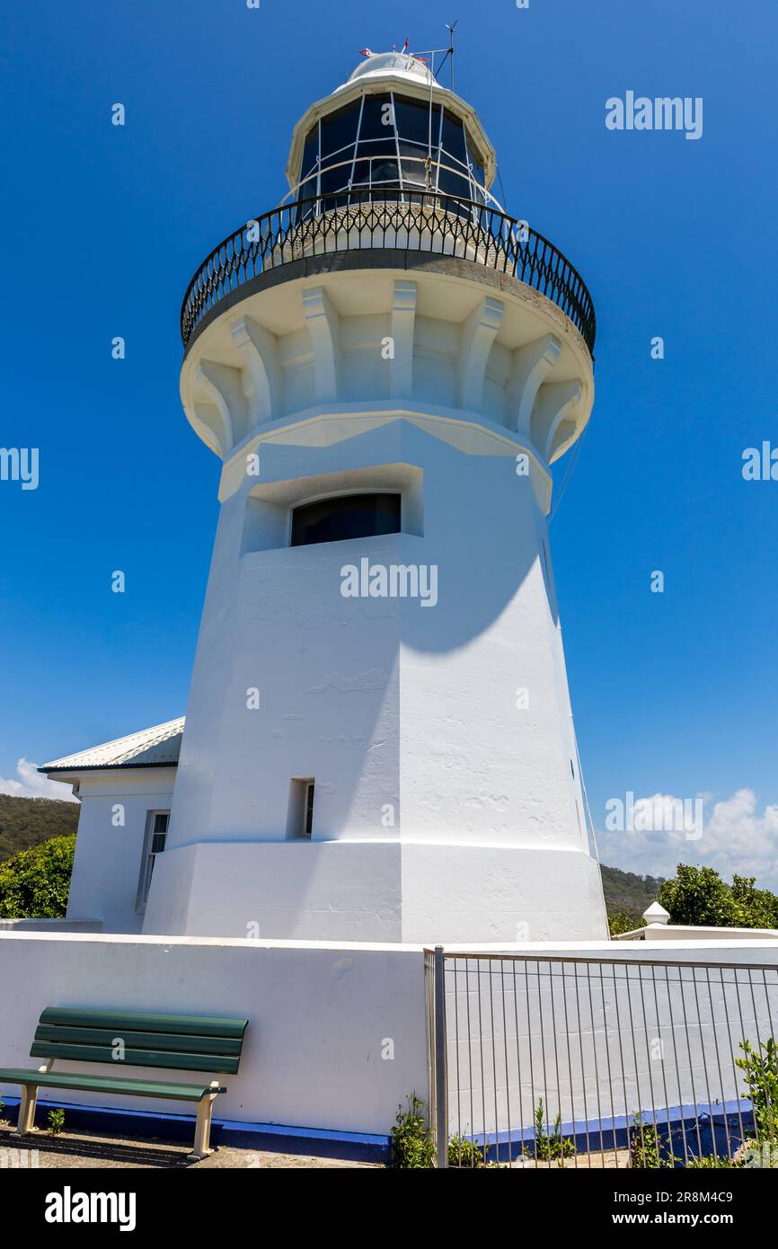 Smoky Cape Lighthouse in front of clear blue Sky in Hat Heat National ...