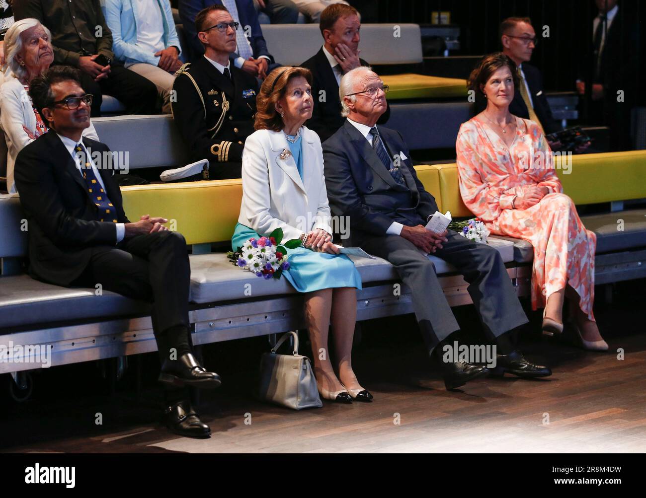 King Carl XVI Gustaf and Queen Silvia with County Governor Anna Kinberg ...