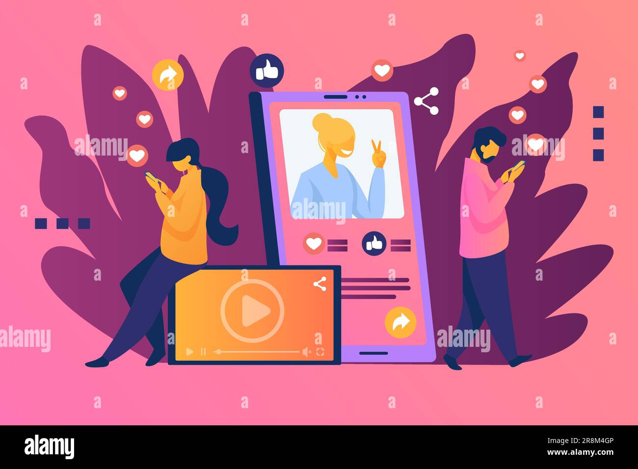 Social media popularity Stock Vector Image & Art - Alamy