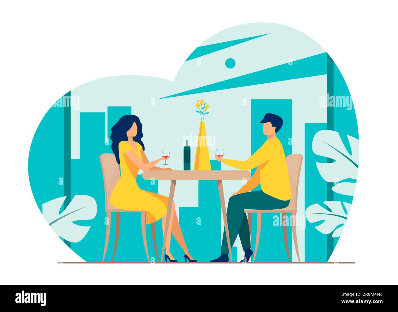 Dinner for two cartoon hi-res stock photography and images - Alamy