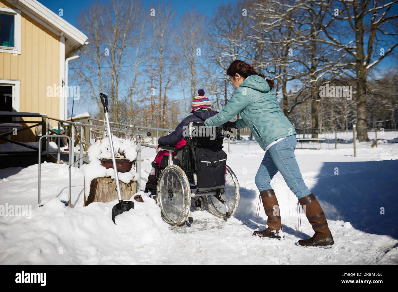 Pushing person hi-res stock photography and images - Alamy