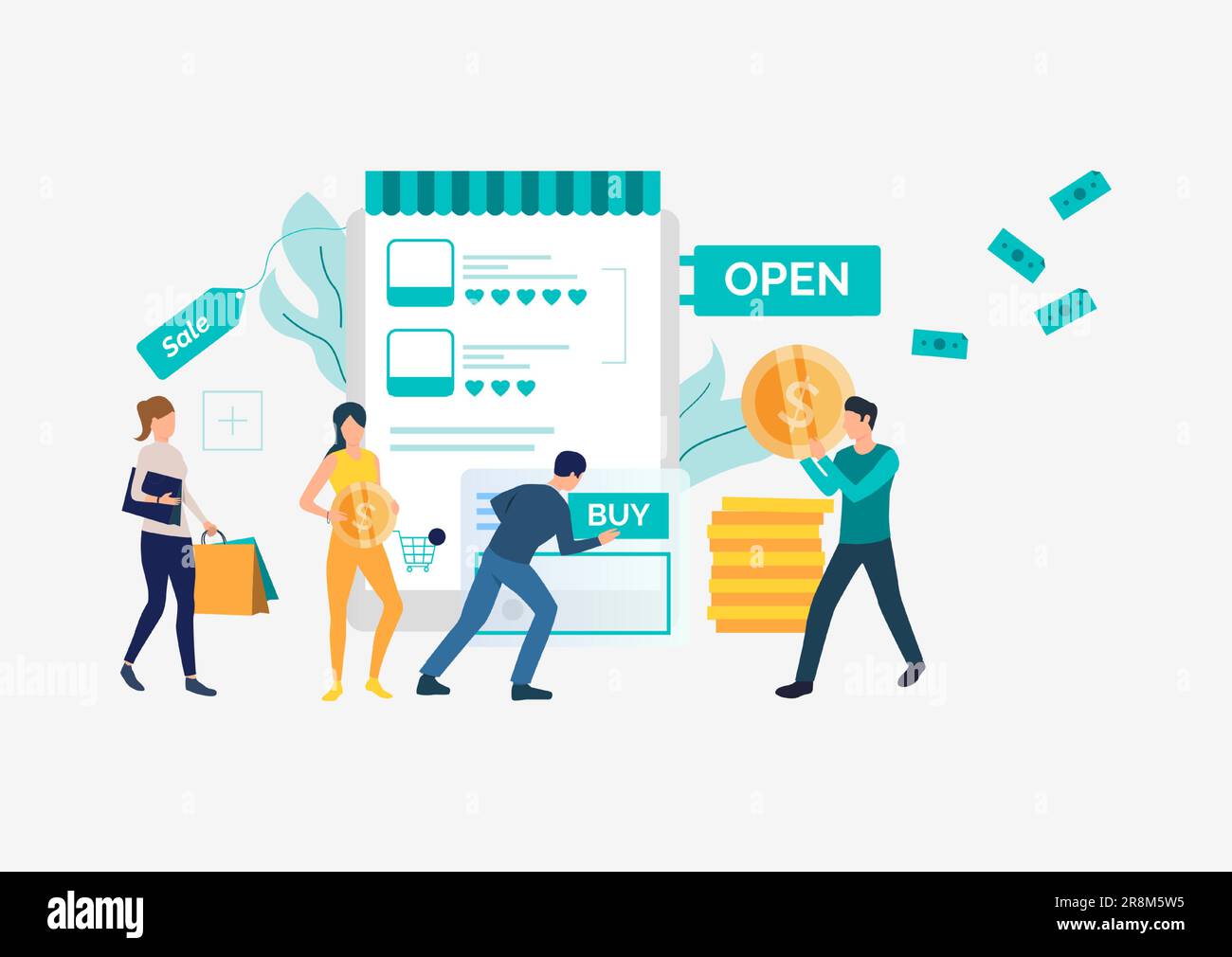 Bright sale presentation slide template Stock Vector Image & Art - Alamy