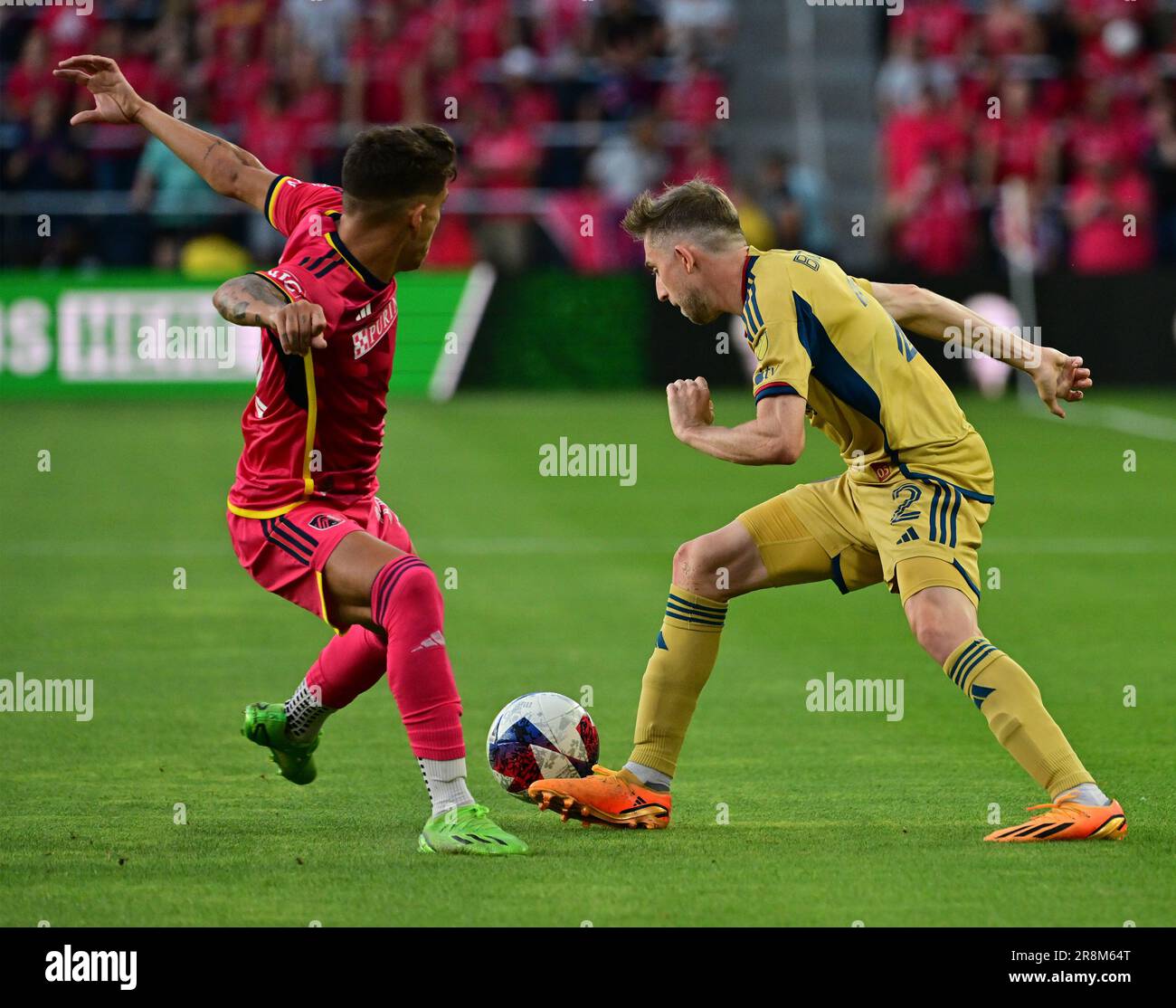 St. Louis, USA. 21st June, 2023. Real Salt Lake defender Andrew Brody ...