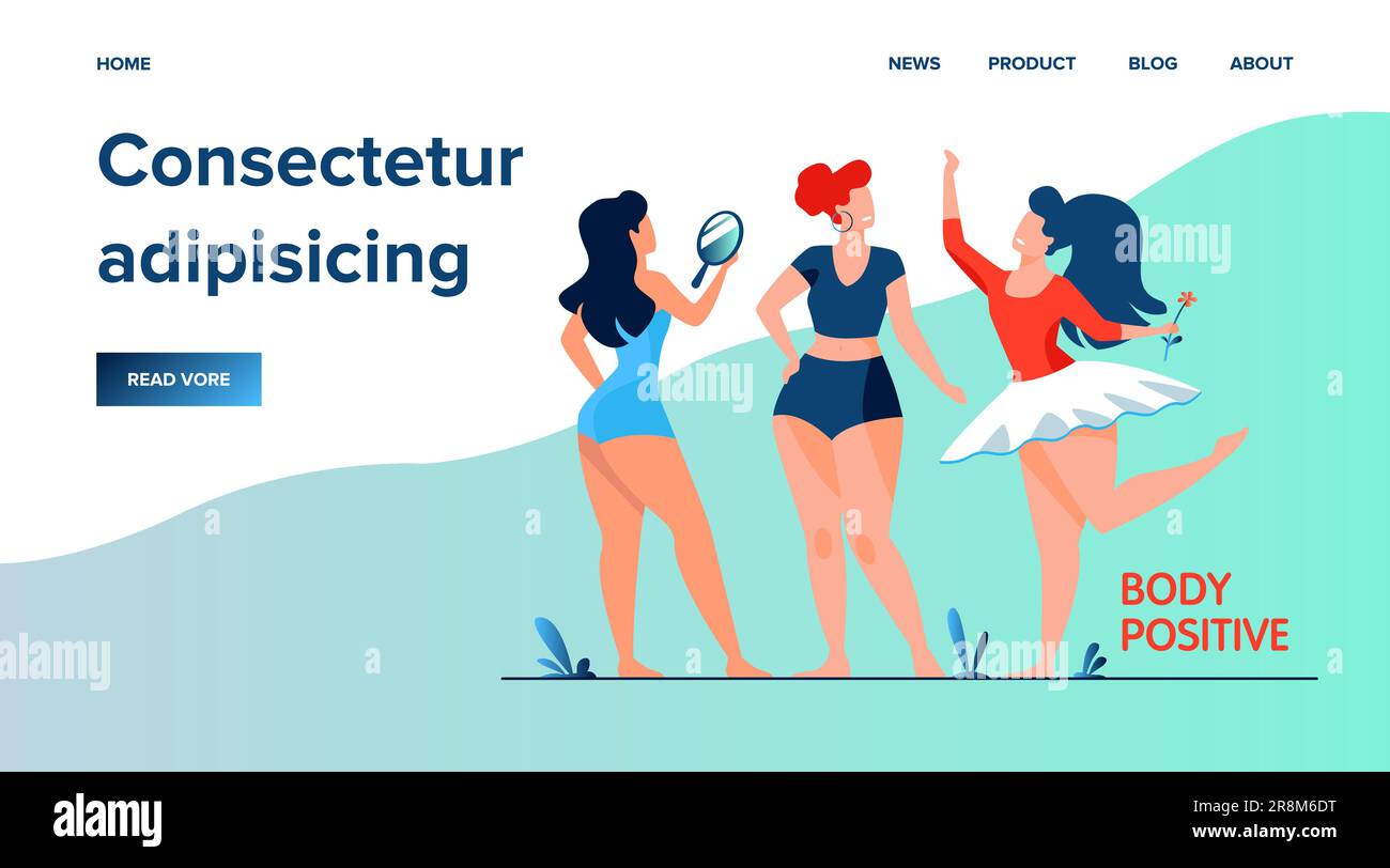 Body positivity bikini Stock Vector Images - Alamy