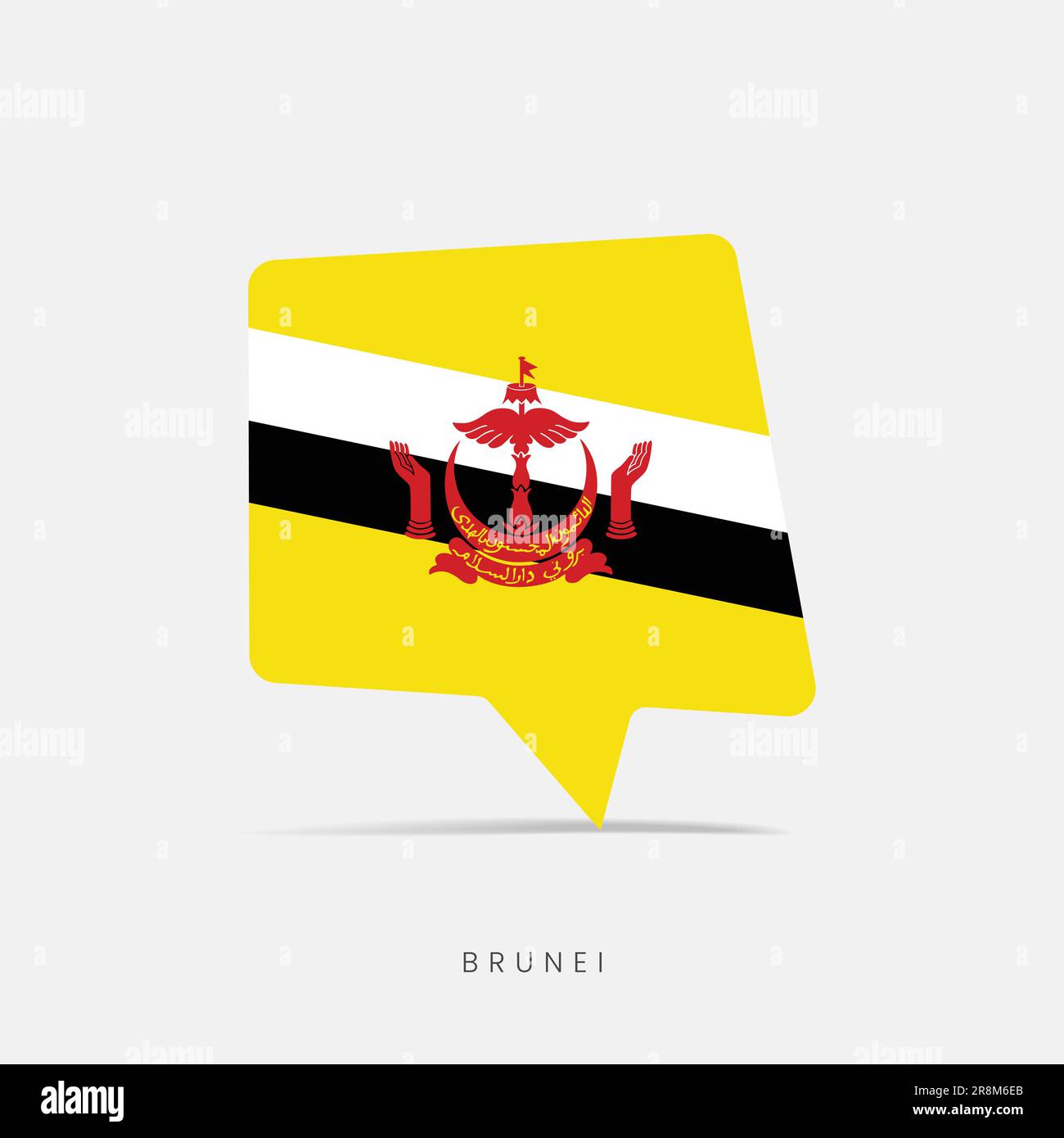 Brunei flag bubble chat icon Stock Vector Image & Art - Alamy