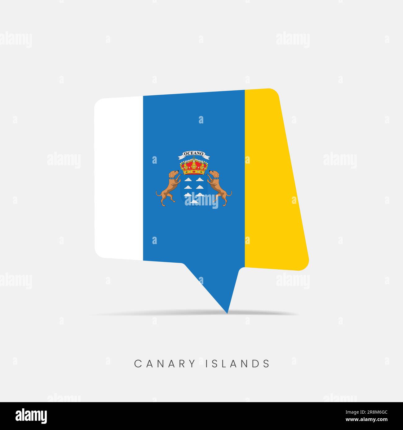 Canary Islands flag bubble chat icon Stock Vector Image & Art - Alamy