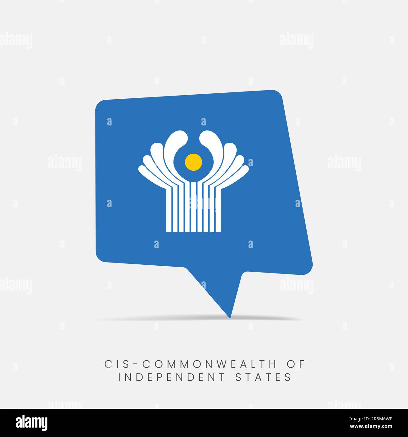 Cis Commonwealth Of Independent States Flag Bubble Chat Icon Stock