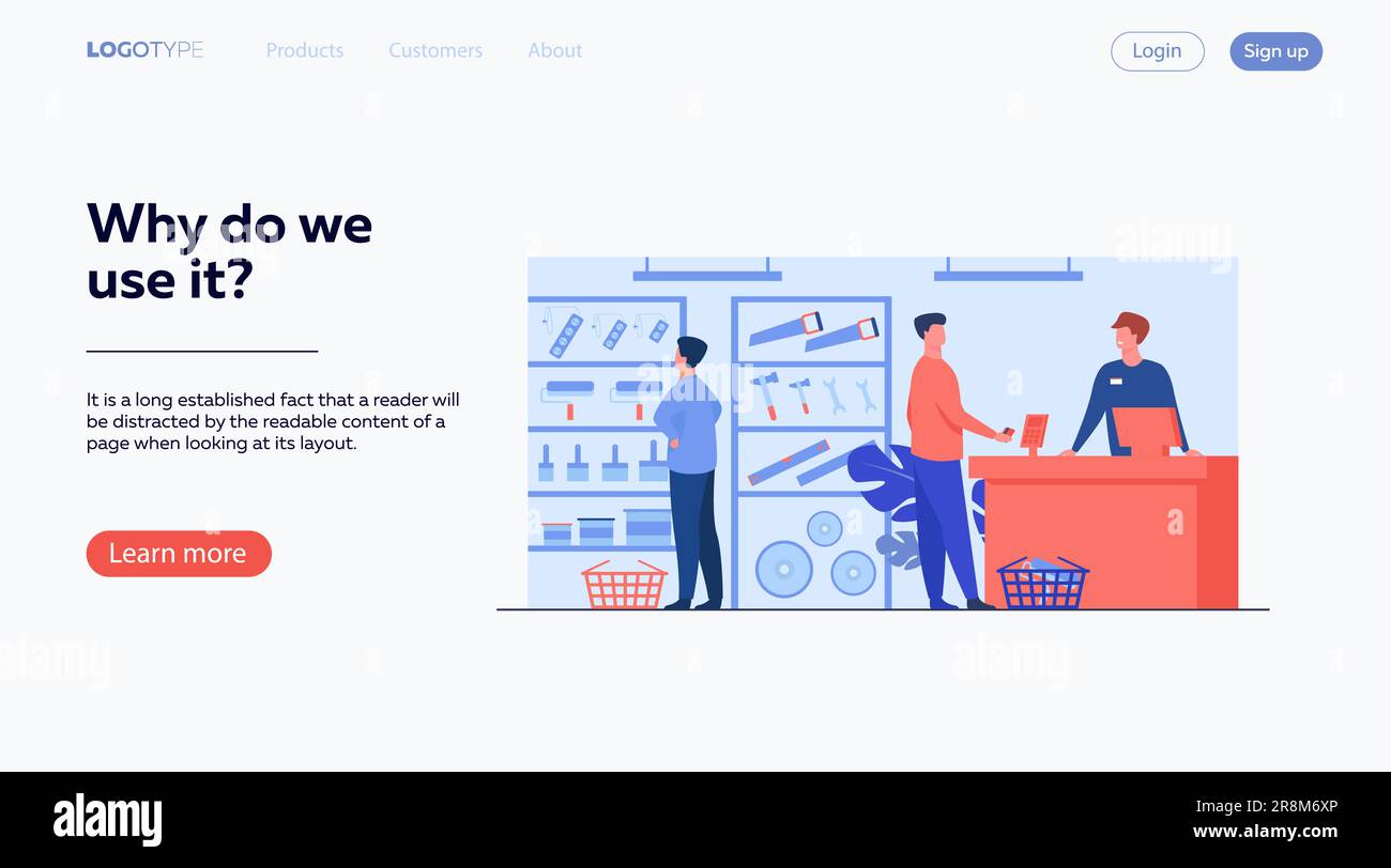 Man work counter shop Cut Out Stock Images & Pictures - Alamy