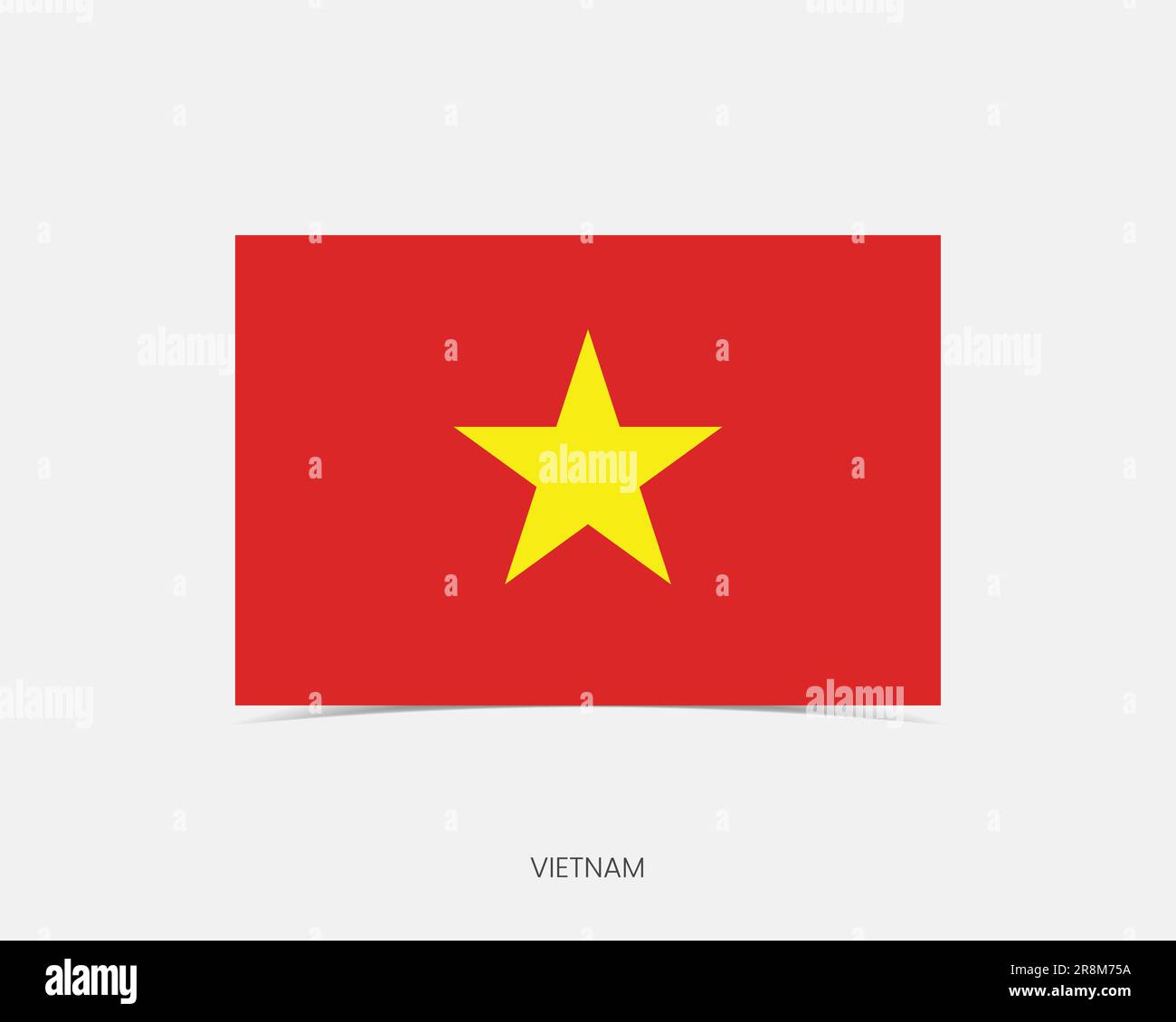 Vietnam Rectangle flag icon with shadow Stock Vector Image & Art - Alamy