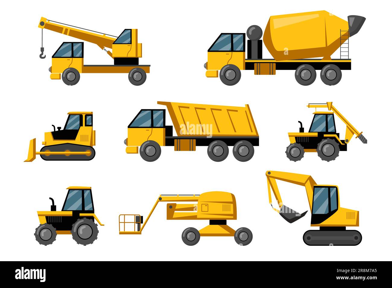 Heavy mining trucks excavator Stock Vector Images - Alamy