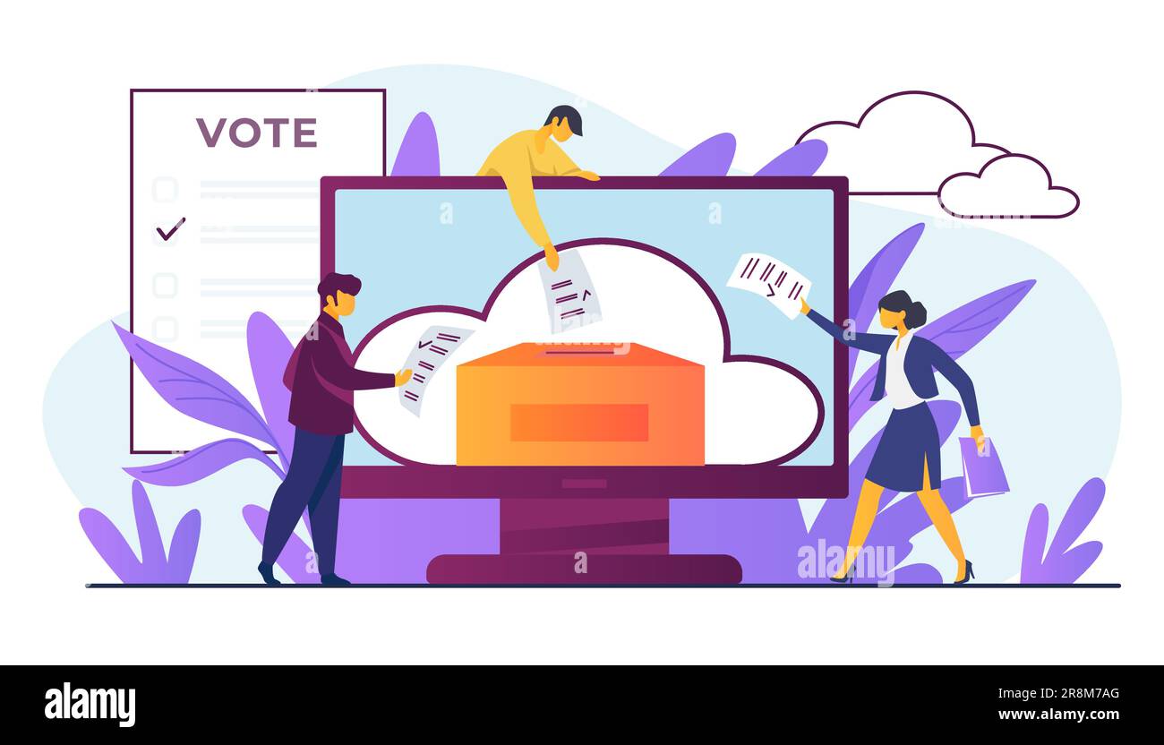 Electronic voting background Cut Out Stock Images & Pictures - Alamy