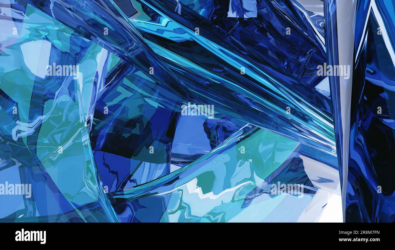 A vibrant 3D render of an abstract glass background with a mesmerizing ...