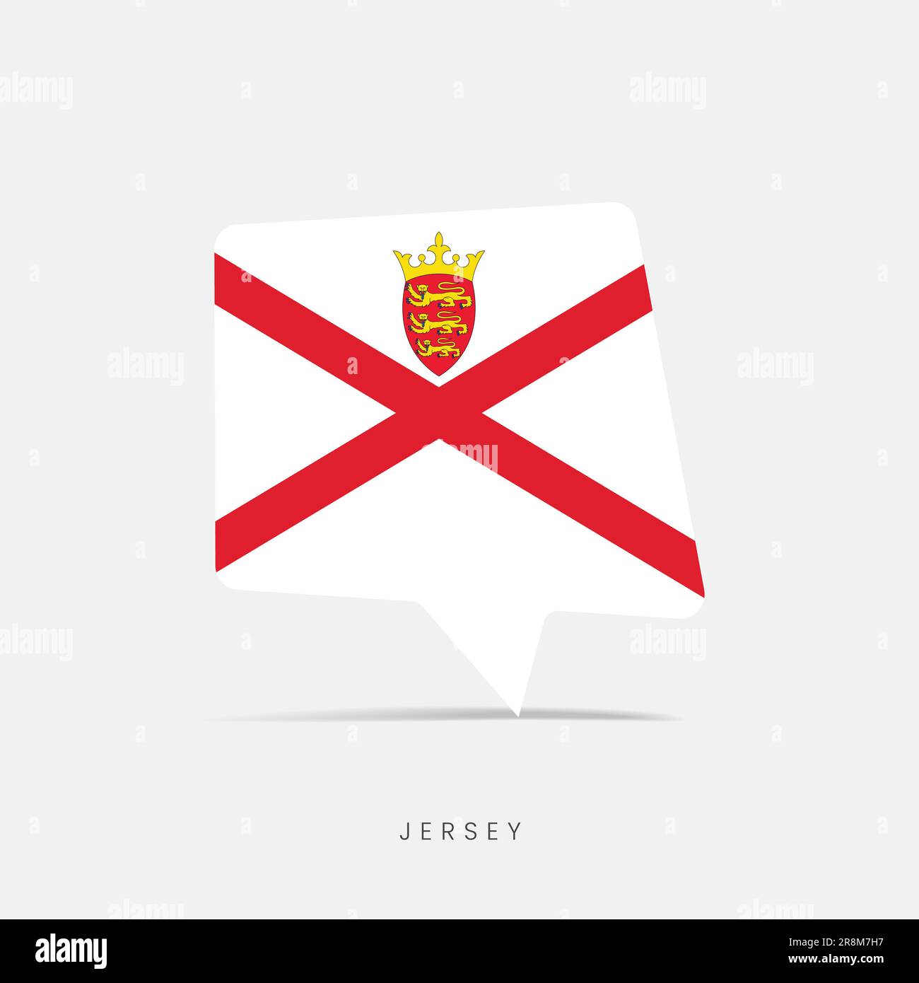 Jersey flag bubble chat icon Stock Vector Image & Art - Alamy