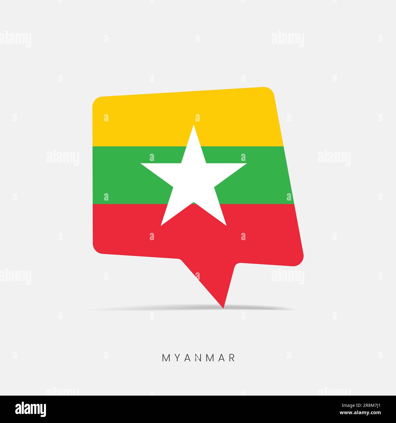 Logotipo De La Bandera De Myanmar Bandera Nacional Oficial De Myanmar