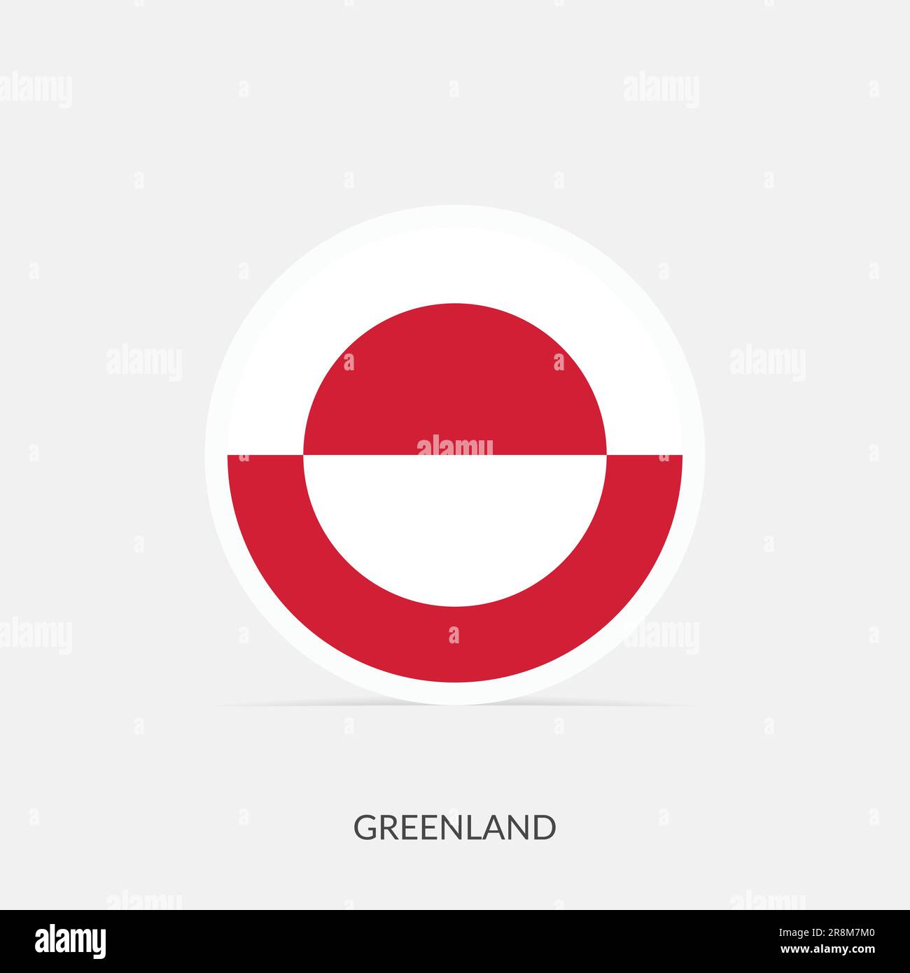 Greenland round flag icon with shadow Stock Vector Image & Art - Alamy