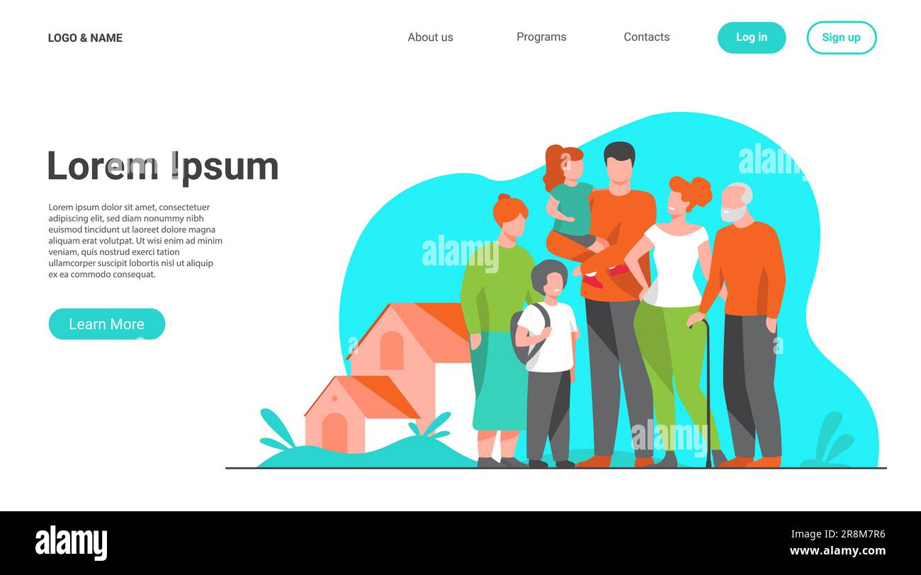 Big family meeting Stock Vector Image & Art - Alamy