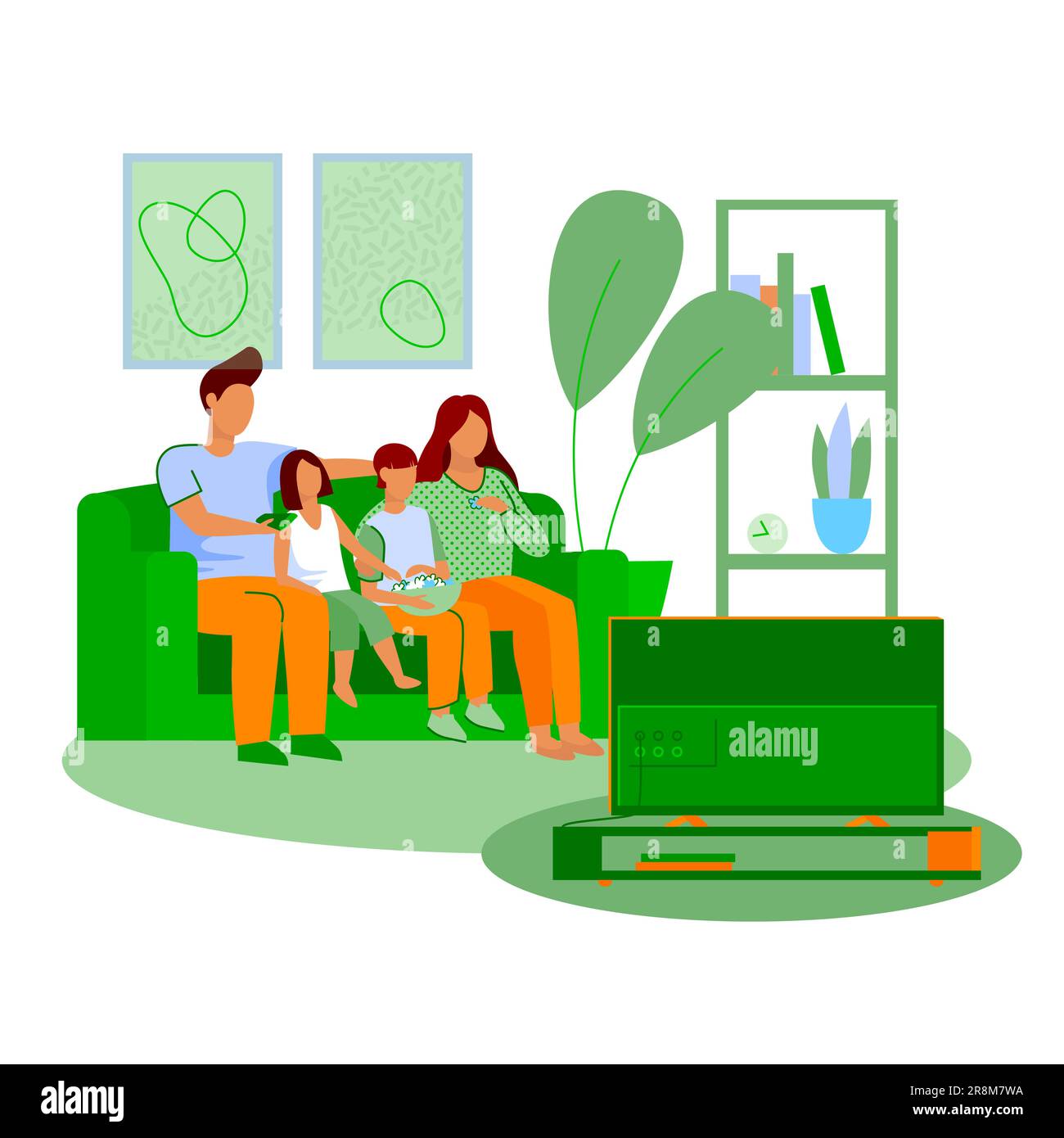 Relaxing home watching tv Cut Out Stock Images & Pictures - Alamy