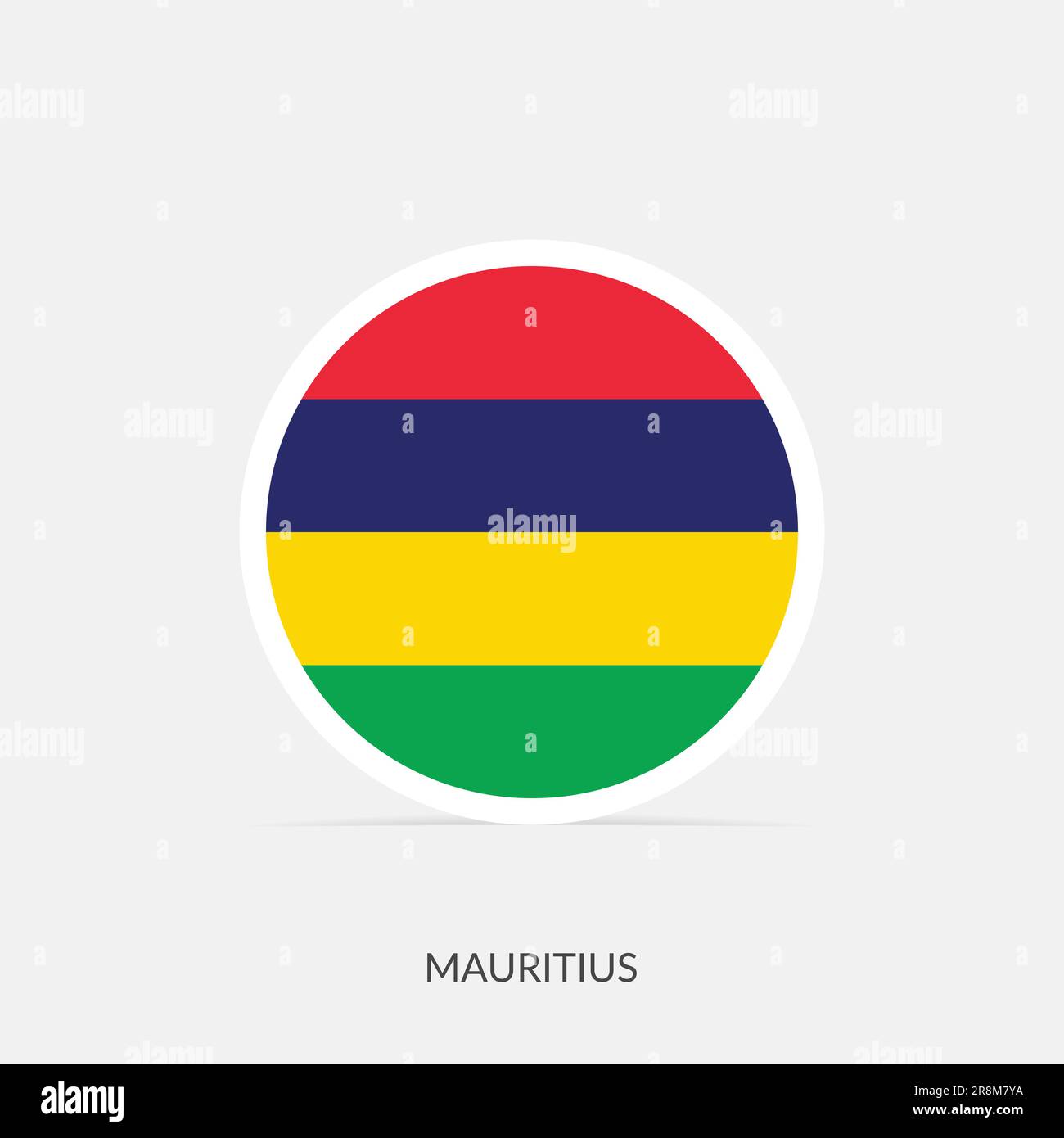 Mauritius flag map Stock Vector Images - Alamy