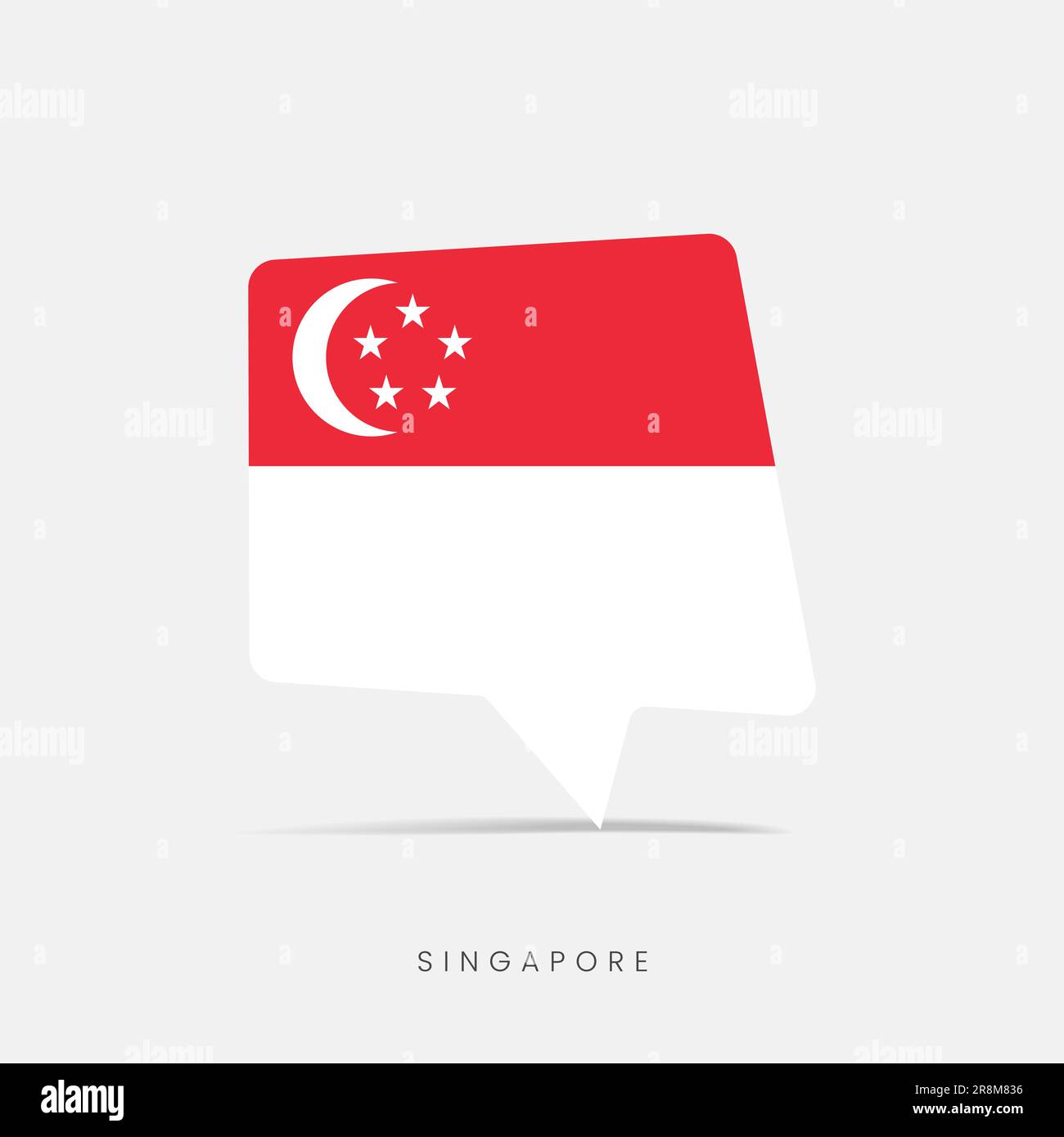 Singapore flag bubble chat icon Stock Vector Image & Art - Alamy