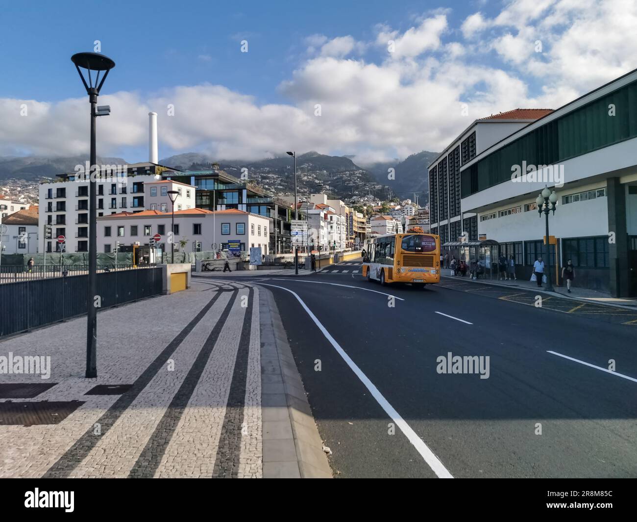 Madeira Island Portugal - 04 19 2023: Main view at the Autonomia square ...
