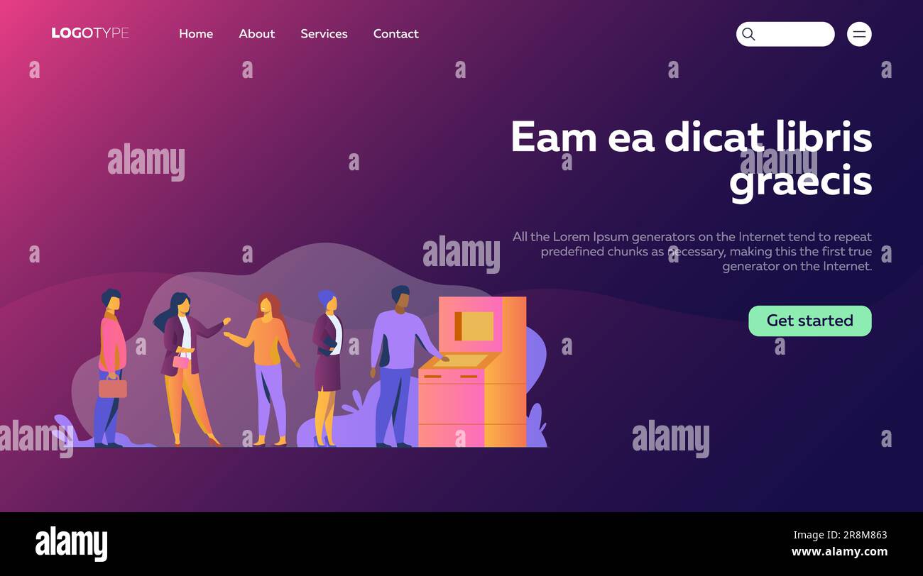 Bank queue teller hi-res stock photography and images - Alamy