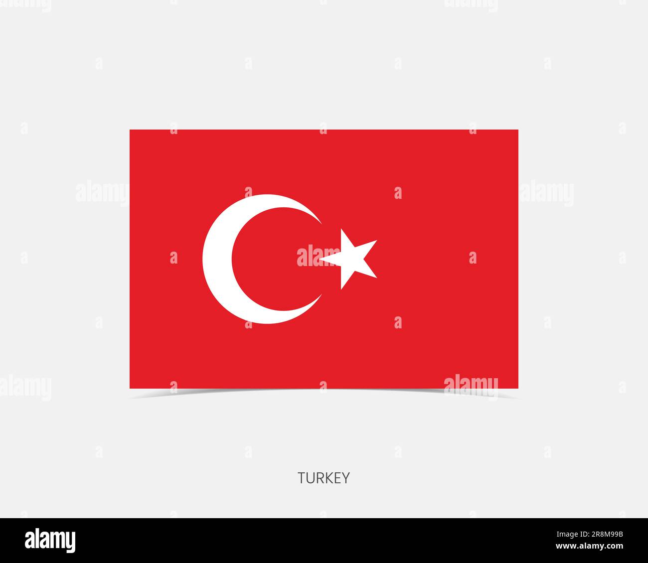 Turkey Rectangle flag icon with shadow Stock Vector Image & Art - Alamy