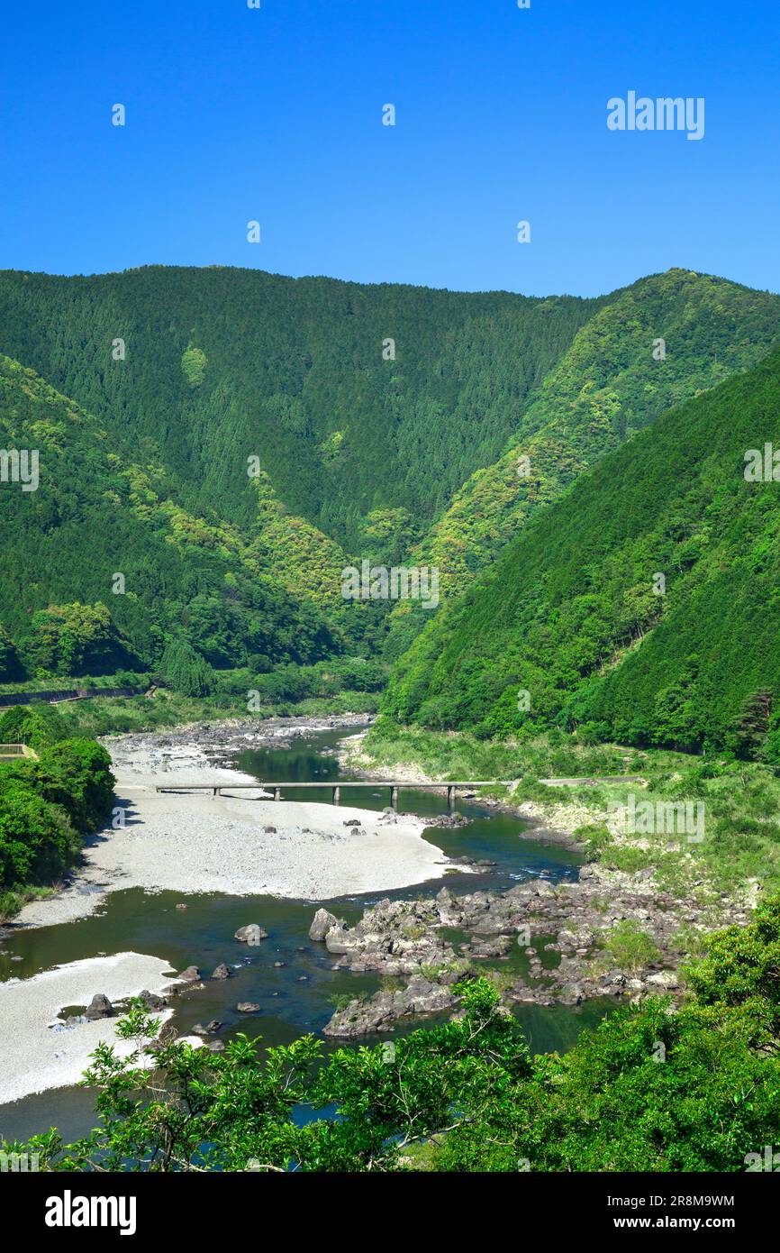 Shimanto River and sunken bridge Stock Photo - Alamy