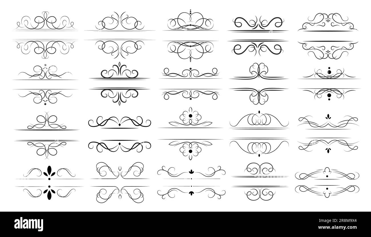 Swirl divider pack Stock Vector Images - Alamy