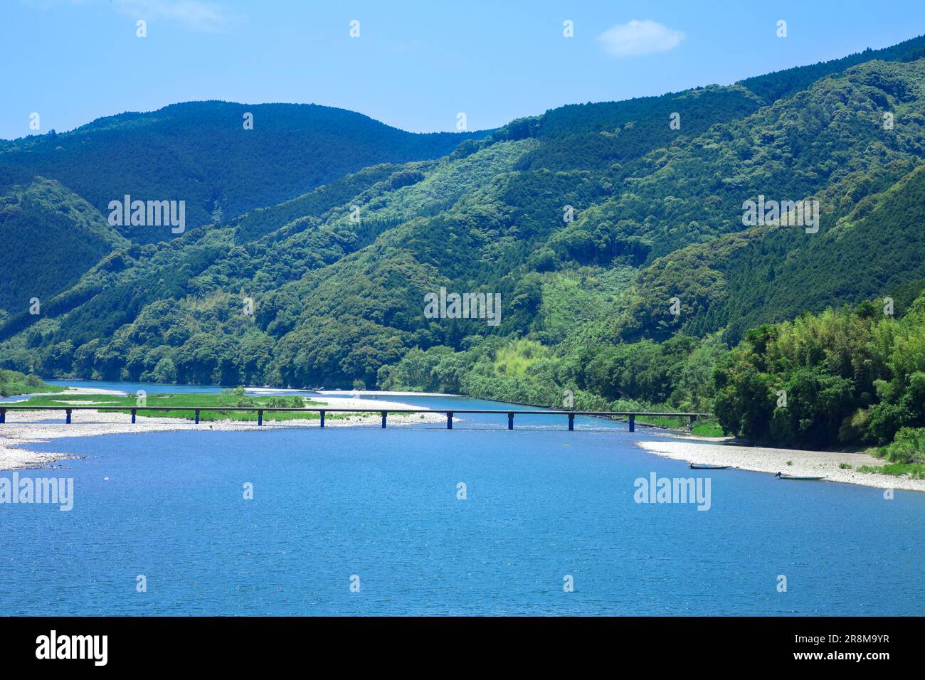 Shimanto river and Sadano Chinkabashi Stock Photo - Alamy