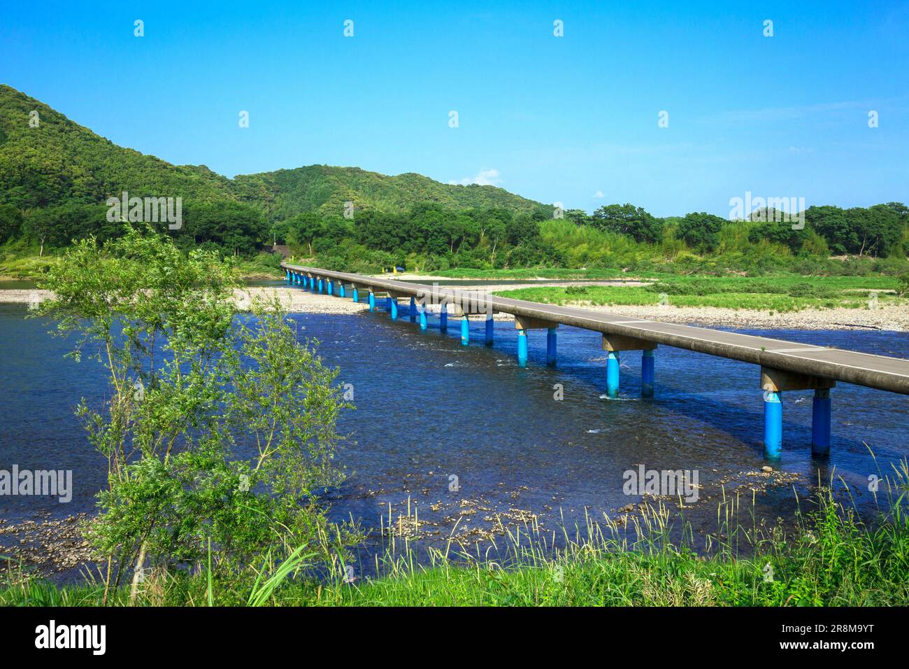 Shimanto river and Sadano Chinkabashi Stock Photo - Alamy