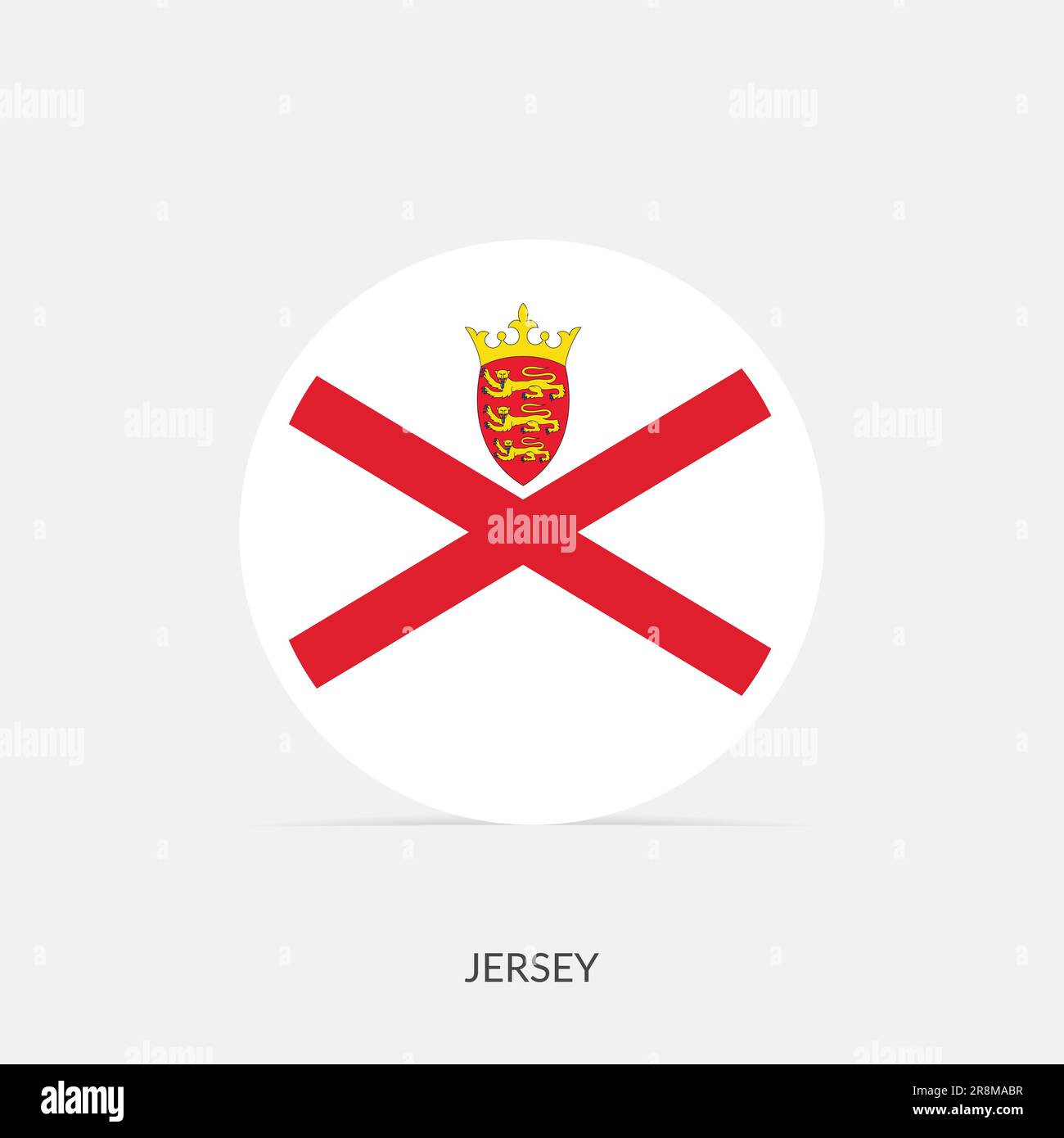 Jersey round flag icon with shadow Stock Vector Image & Art - Alamy